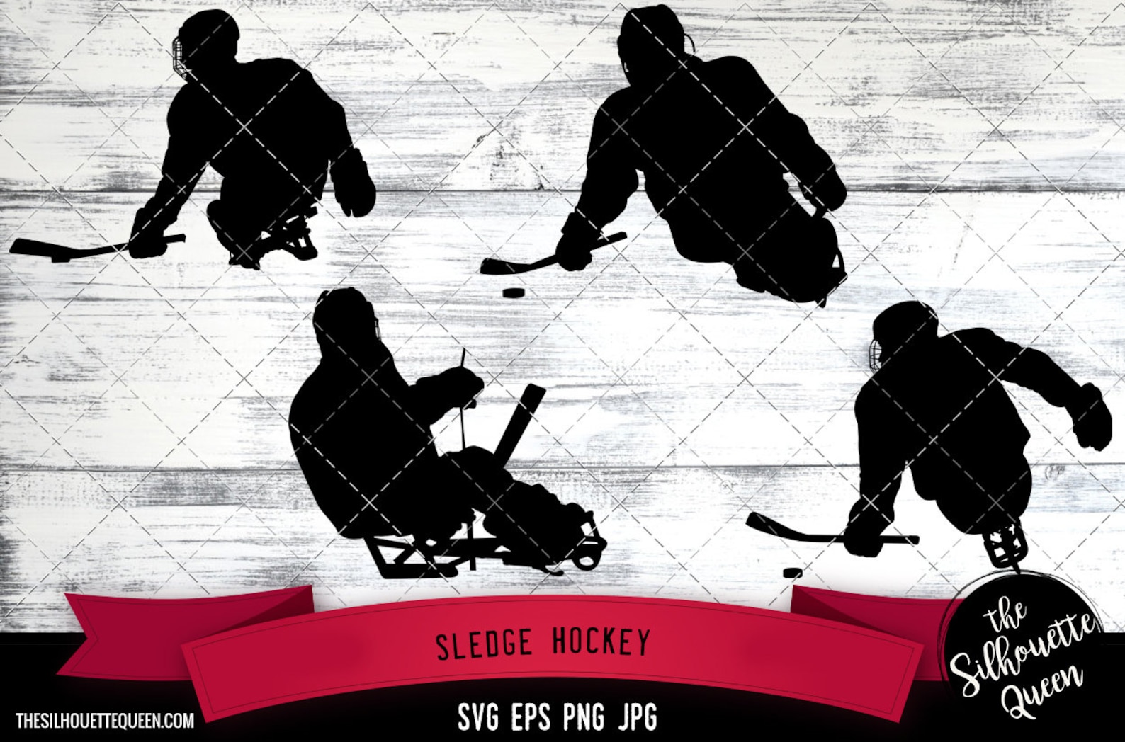 Sledge Hockey Silhouette Vector |sledge Hockey SVG | Clipart | Graphic ...