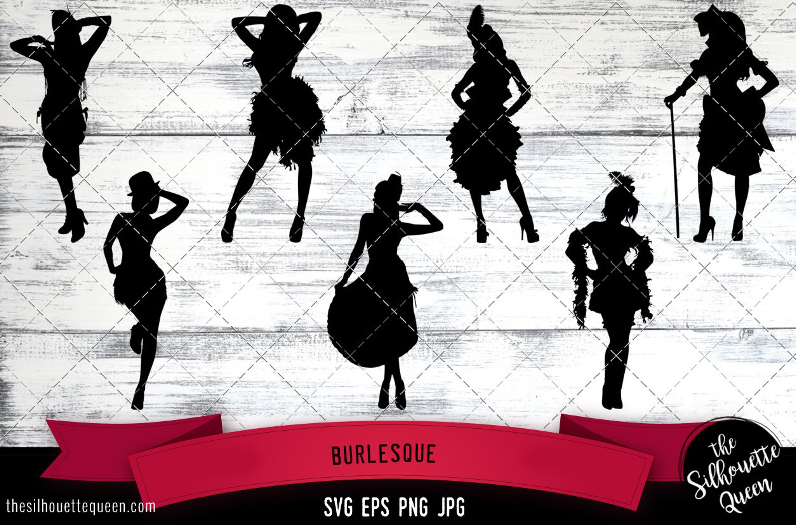 Burlesque Silhouette Vector Burlesque SVG Clipart - Etsy