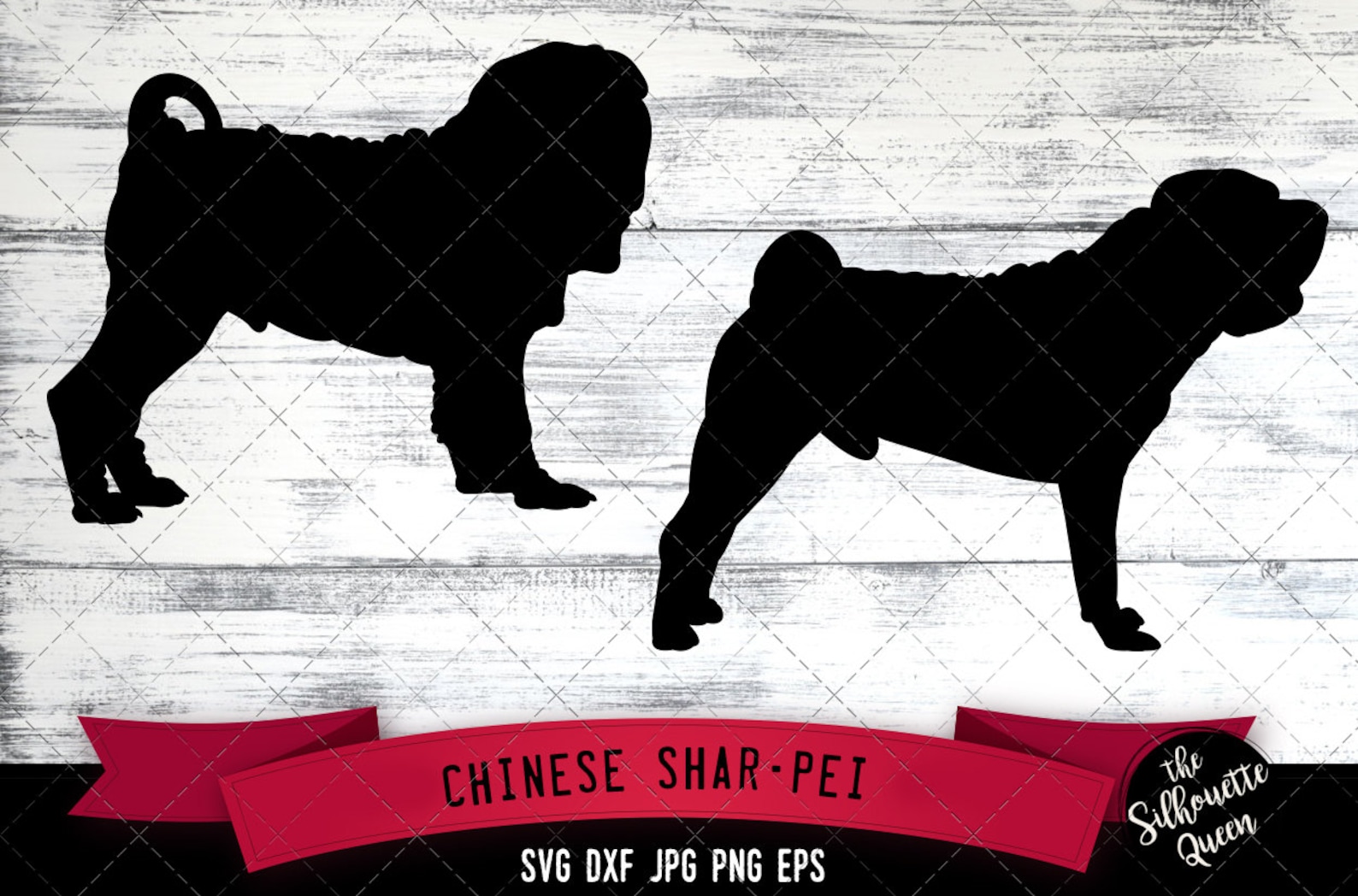 Chinese Shar Pei SVG Files Dog Svg Silhouette File Cricut | Etsy