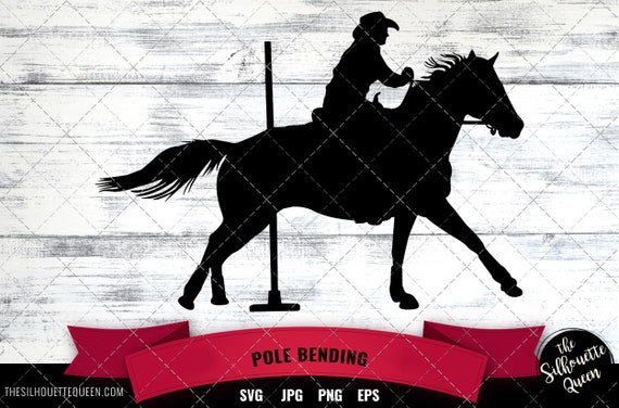 Pole Bending Rodeo Cowboy Svg Gymkhana Equestrian Pony Club - Etsy