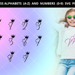 Princess Alphabet A-z Svg, Princess Number 0-9 Svg, Alphabet Clipart ...