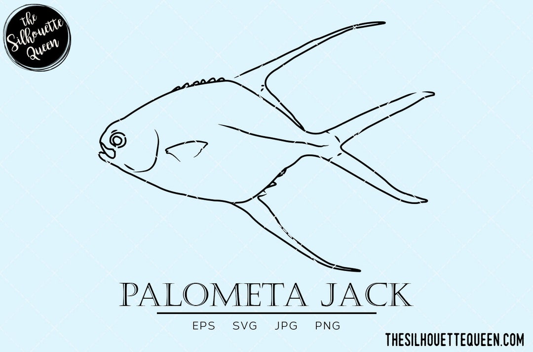 Pompano Svg, Salt Water Fish Svg, Marine Svg, Aquatic Svg, Fish Face ...