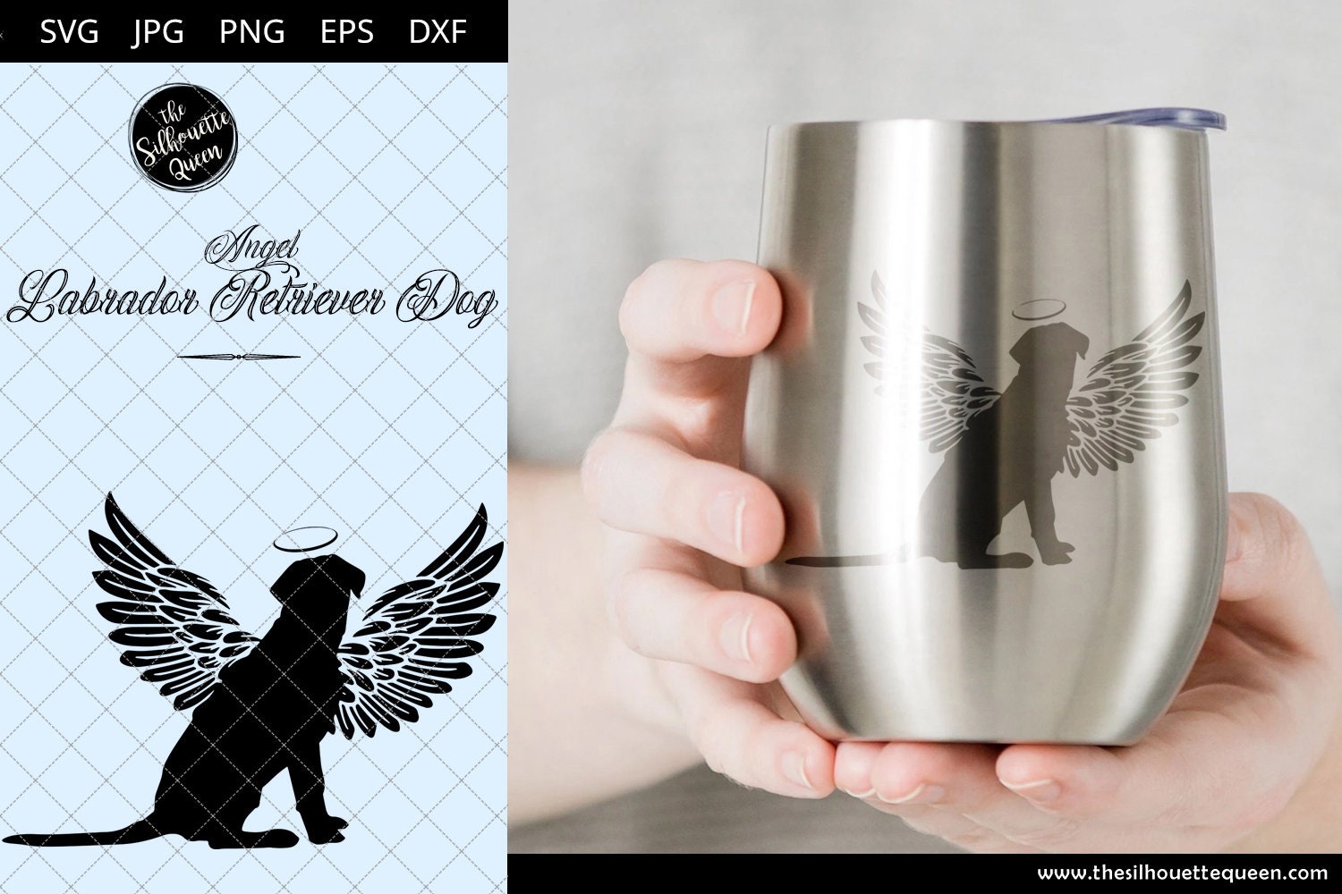 Labrador Retriever Dog #8 With Wings SVG, Pet Memorial, RIP Angel, in ...