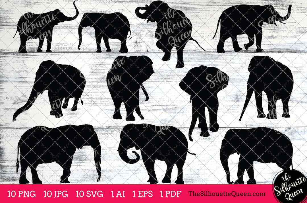 Elephant Svg, Elephant Monogram, Elephant Svg File,cuttable, Elephant ...