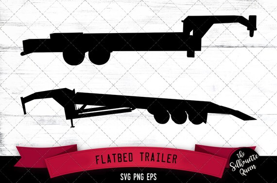 Flatbed trailer svg trailer park svg flatbed semi truck | Etsy
