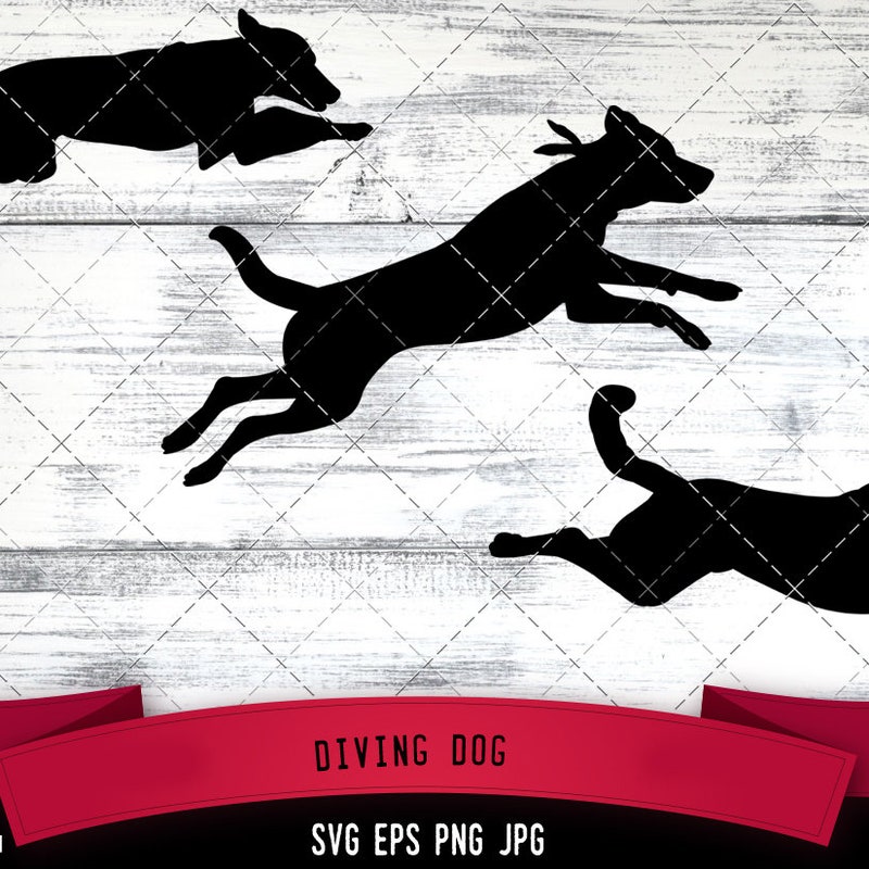 Dog Dock Diving Art - Etsy