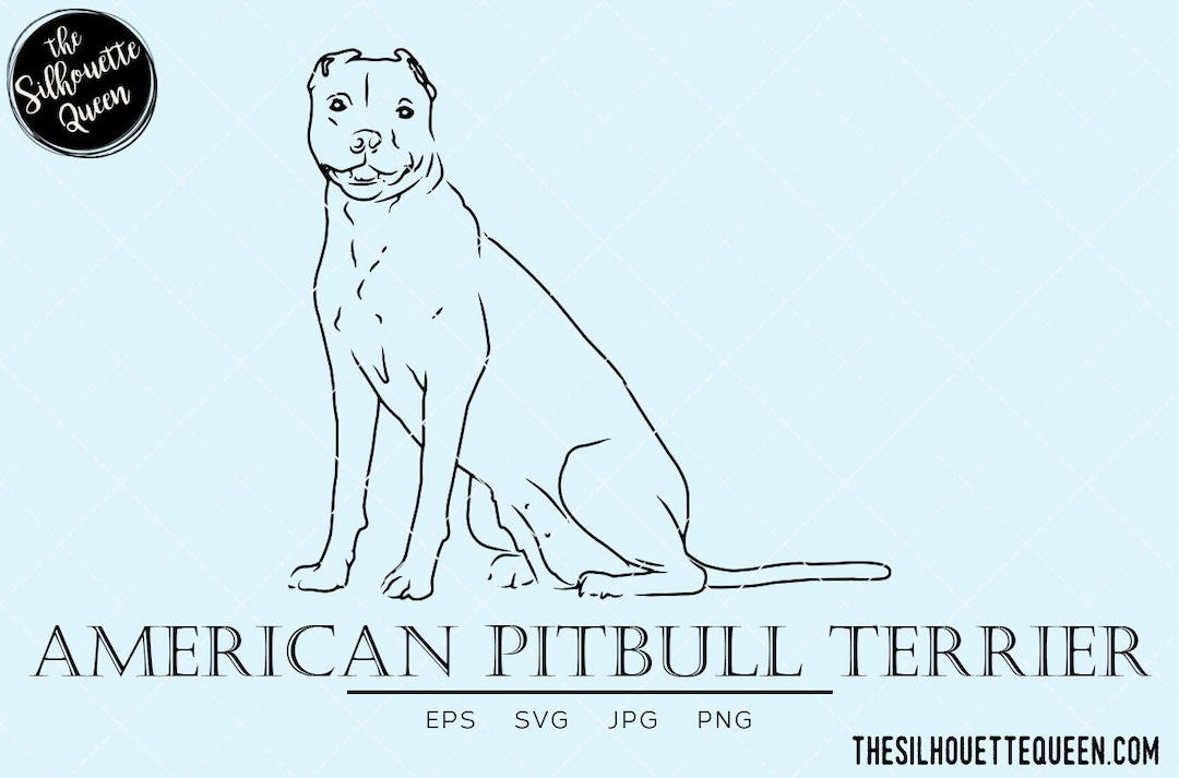 American Pitbull Svg, Pitbull Terrier Svg, Intelligent Dog, Dog Breed ...
