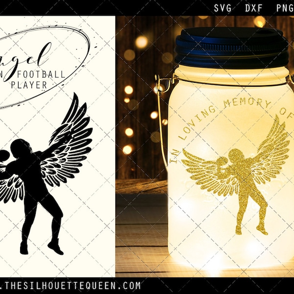 In Memory Football Player Svg - Etsy
