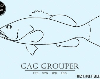 Gag Grouper Svg - Etsy