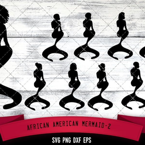 African Mermaid Silhouette - Etsy