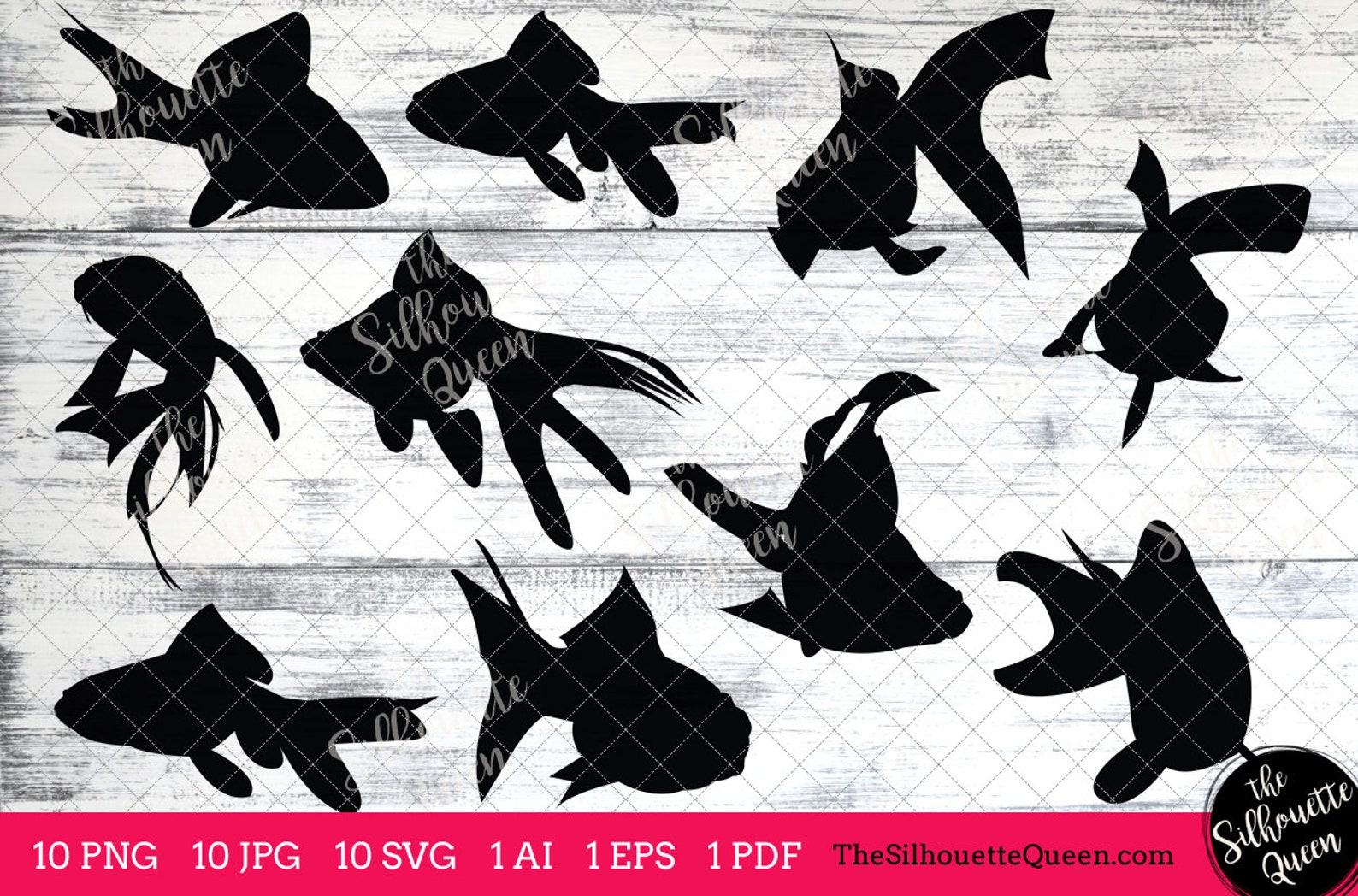 Pet Fish SVG Gold Fish SVG Gold Fish Cut File for Cricut | Etsy