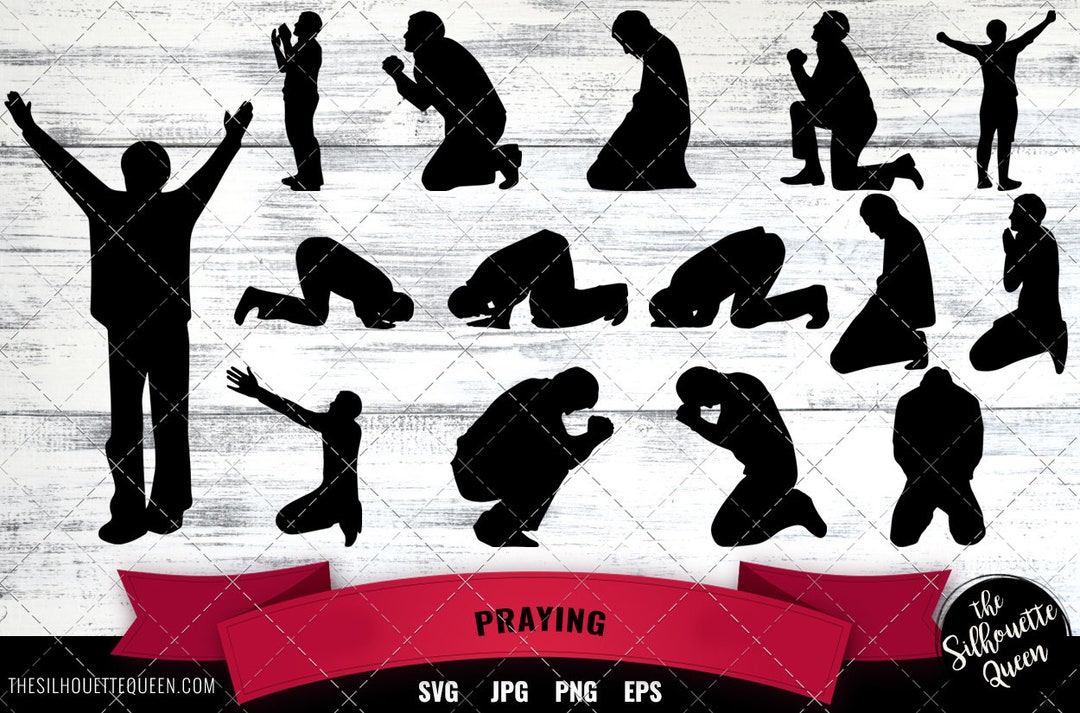 Man Praying Svg, Christian Svg, Prayer Svg, Faith Svg, Pray Svg, Man ...