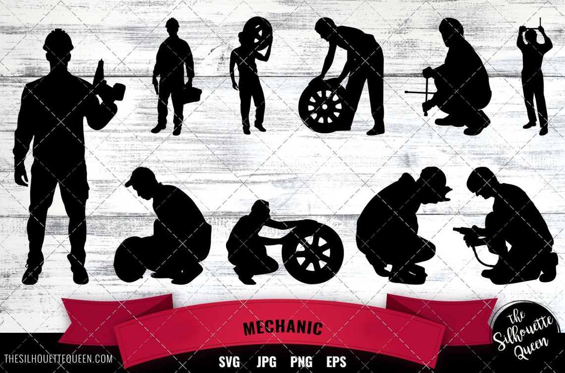 Mechanic Svg File, Repairman Svg Cut File, Silhouette Studio, Cricut ...