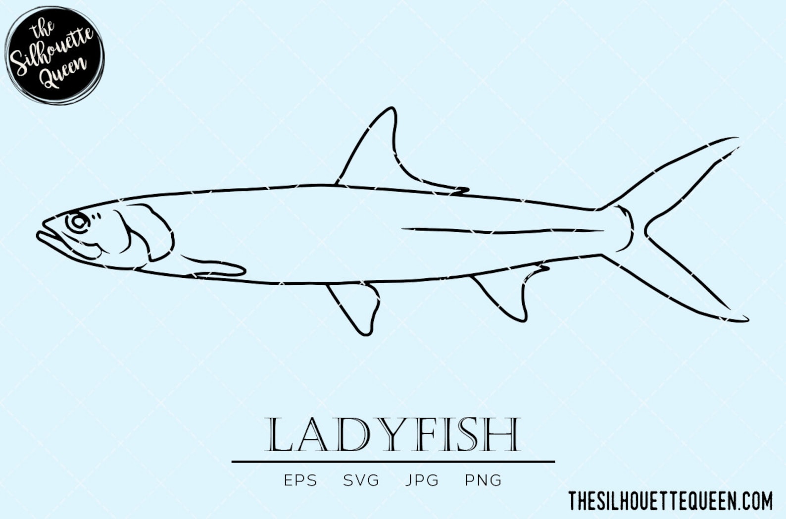 Ladyfish Svg Salt Water Fish Svg Marine Svg Aquatic Svg - Etsy