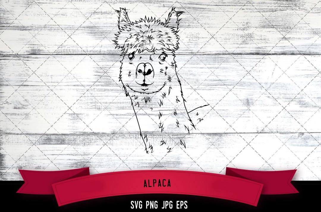 Alpaca SVG File,alpaca Face Svg,farm Svg -vector Art Commercial ...