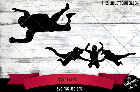 Skydiving SVG Silhouette Logo Skydiving SVG Cut Files for - Etsy