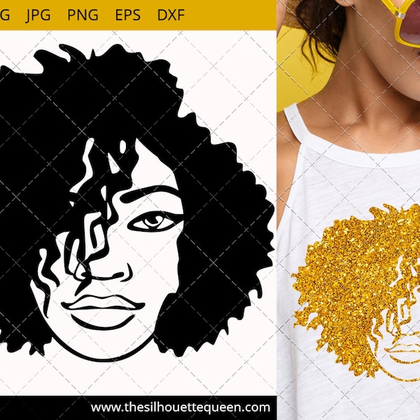 Afro Svg - Etsy