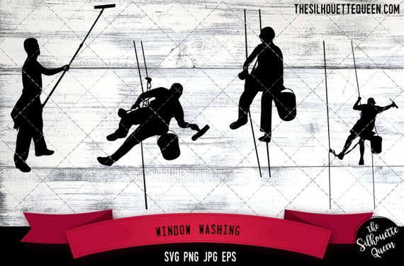 Window Washing SVG Silhouette Logo Window Washing SVG Cut - Etsy