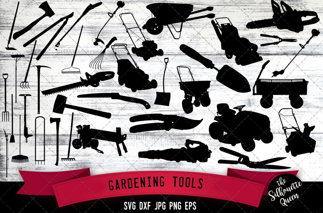 Gardening Tools Svg -aerator,axe,chain Saw,edger,cultivator,fork,garden ...