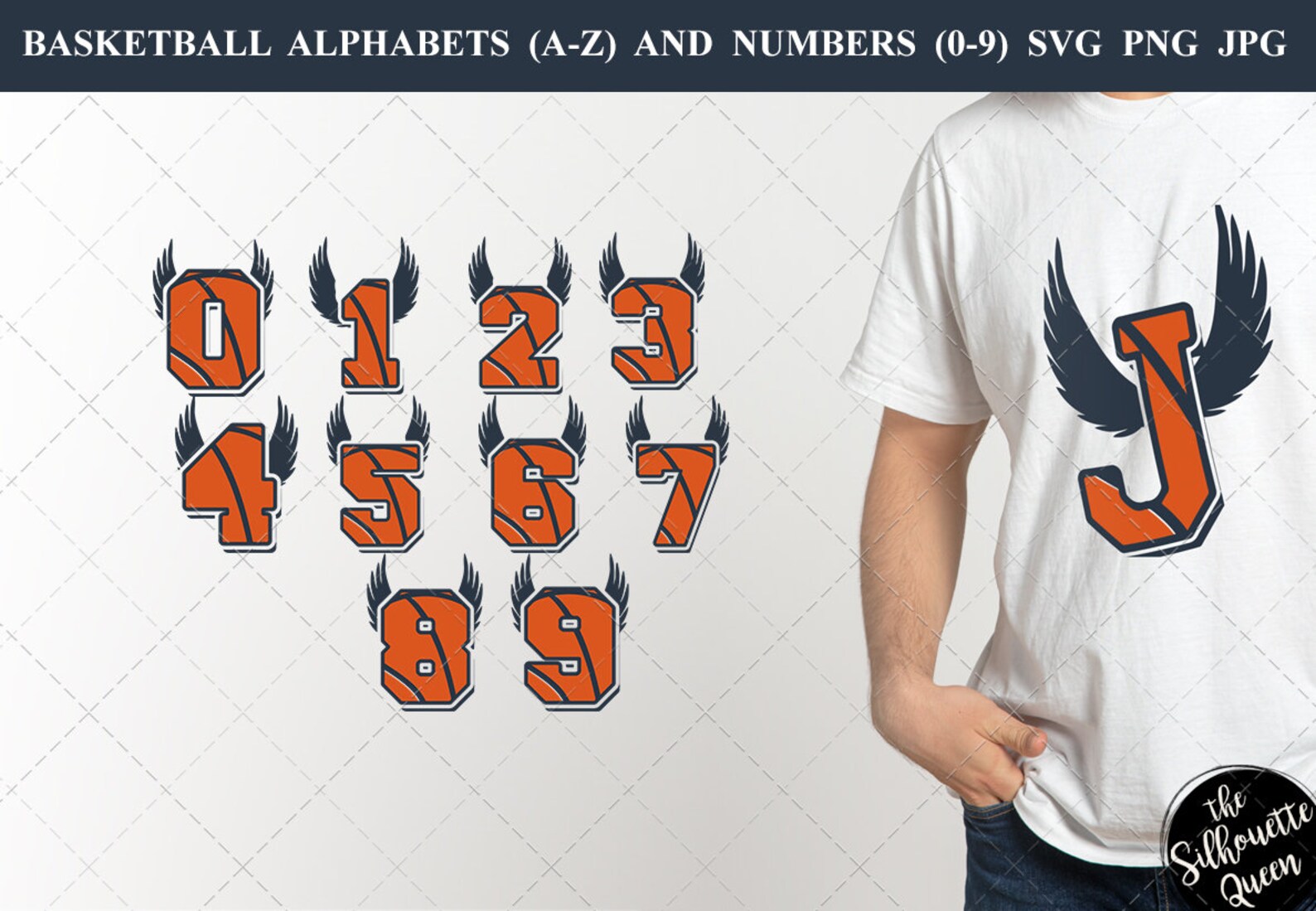 Basketball Alphabet A-z, Basketball Number 0-9, Alphabet Clipart ...