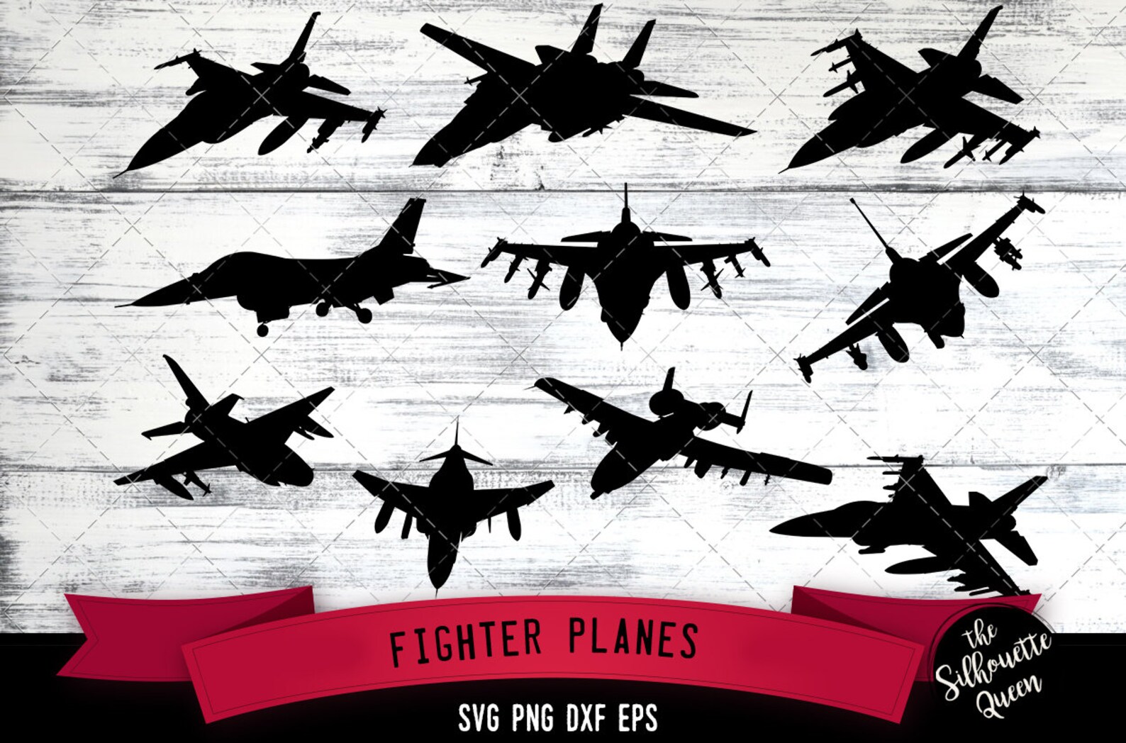 Fighter Plane Svg File Svg Cut File Silhouette Studio - Etsy