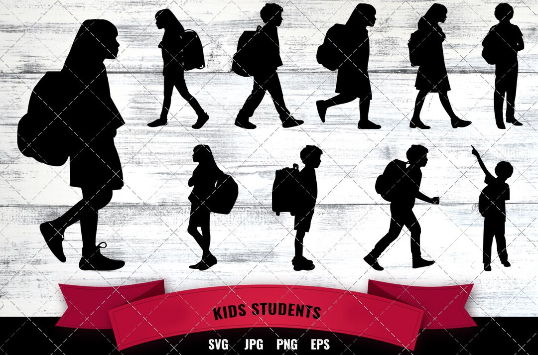 Kids Students Svg, Going to School, Classmate Svg, Primary Students Svg ...