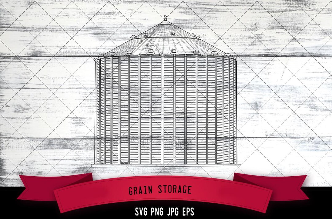 Grain Bin SVG File,feed Bin Svg,farming Svg,feed Storage Svg -vector ...