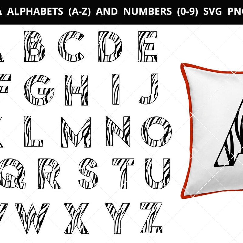 Zebra Alphabet - Etsy