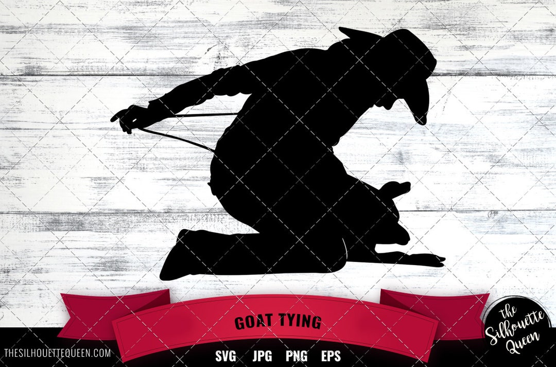 Goat Tying Svg File, Rodeo Cowboy Western Svg Cut File, Silhouette ...