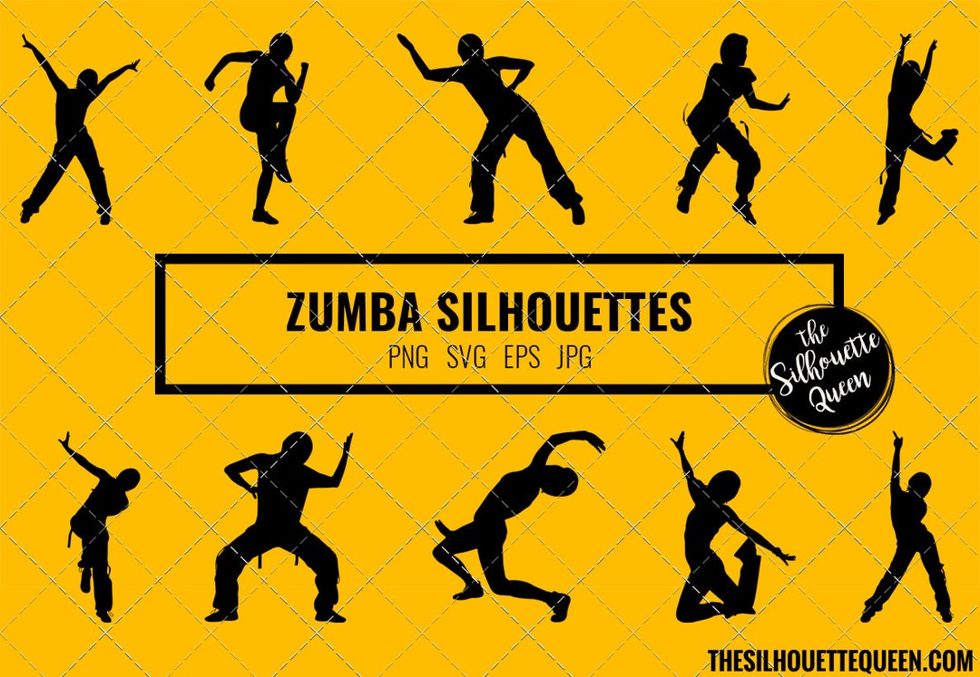 Zumba Silhouette, Zumba Clipart, Male Female Girl Boy Zumba Sports ...