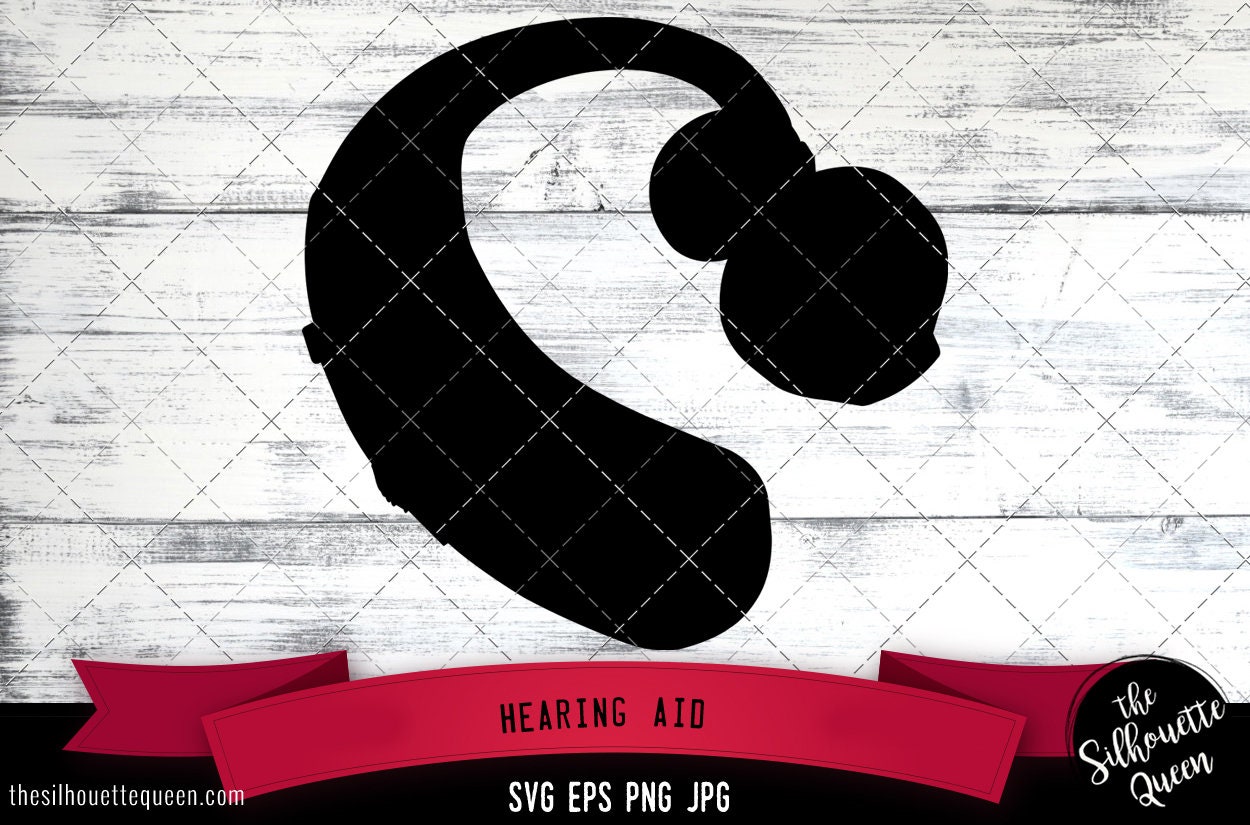 Hearing Aid Silhouette Vector Hearing Aid SVG Clipart - Etsy