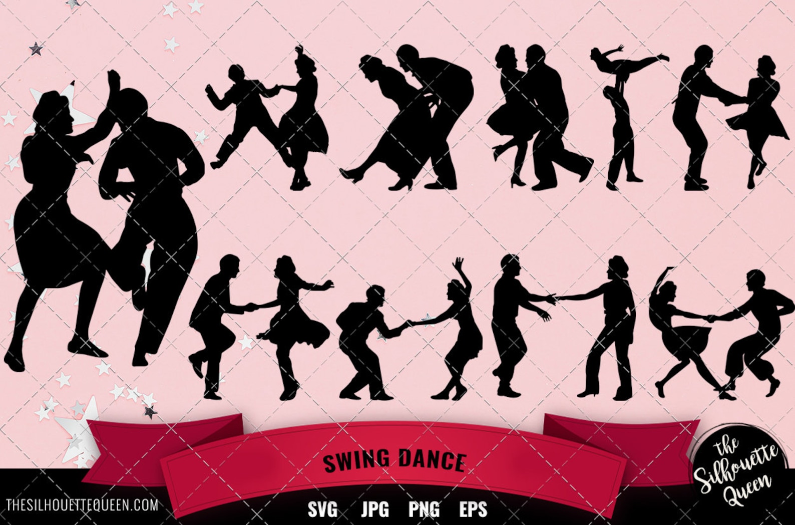 Swing Dance Svg, Dance Cricut Files, Cut Files, Dancer Silhouette ...