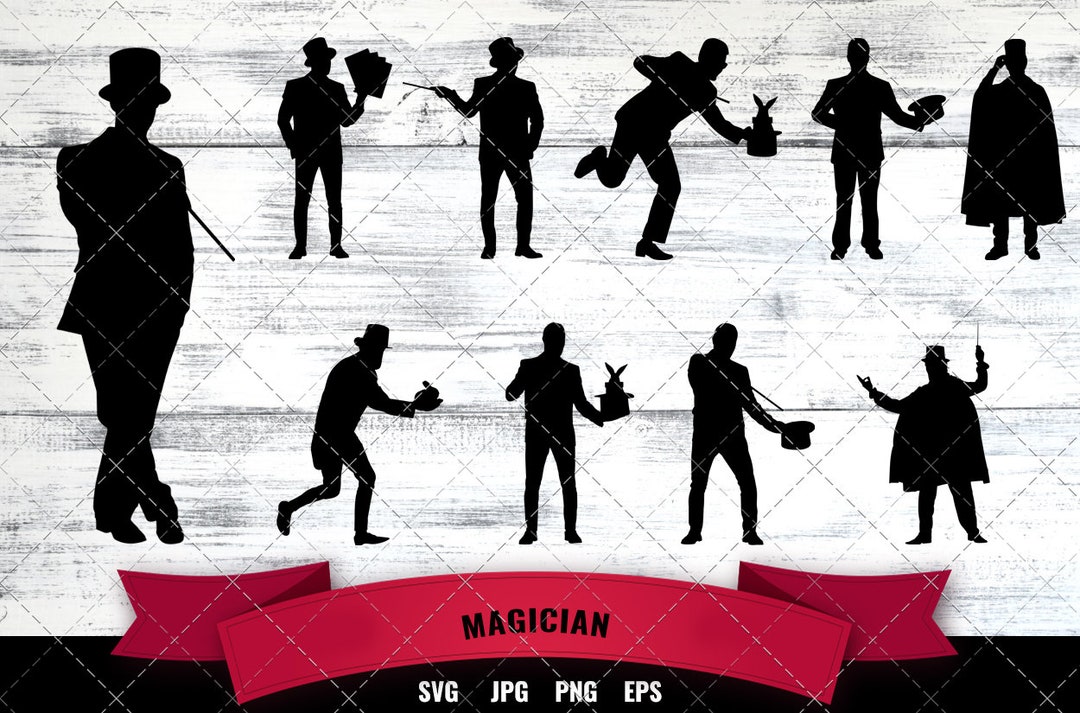 Magician Svg, Wizard Svg, Sorcerer Svg, Entertainer Svg, Magic Tricks ...