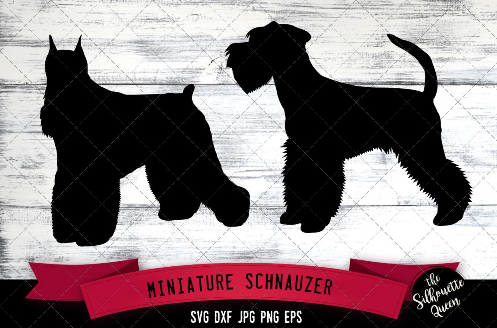Miniature Schnauzer SVG Files, Dog Svg, Silhouette File, Cricut File ...