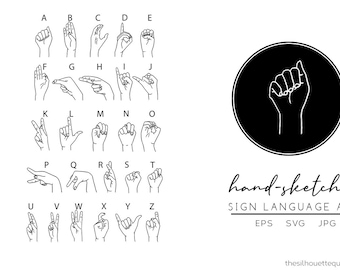 American Sign Language SVG Deaf Font Svg Asl Png (Download Now) - Etsy