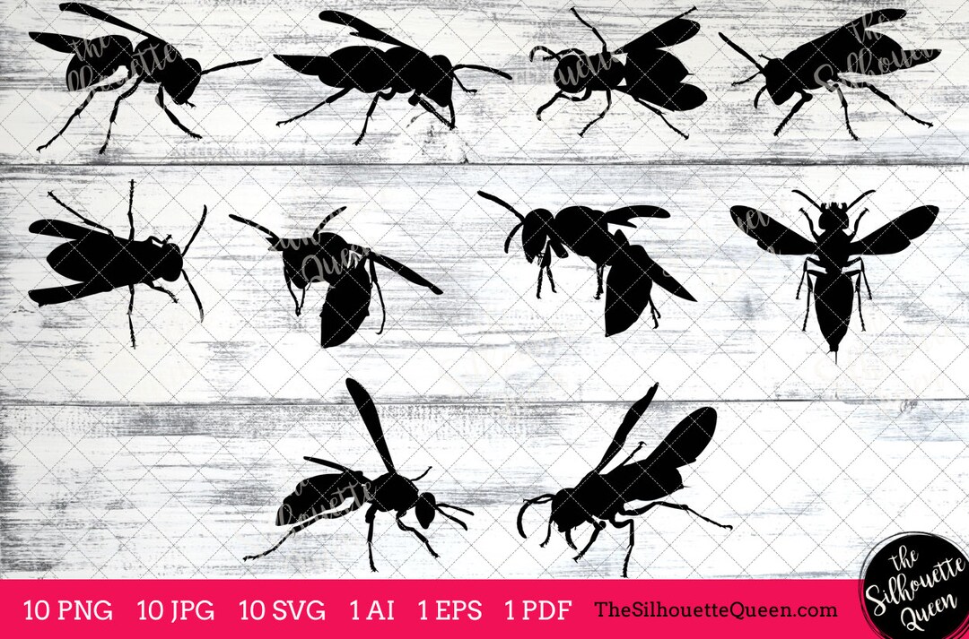 Wasp Insect Svg, Wasp Bug Monogram, Wasp Svg File, Wasp Cuttable ...