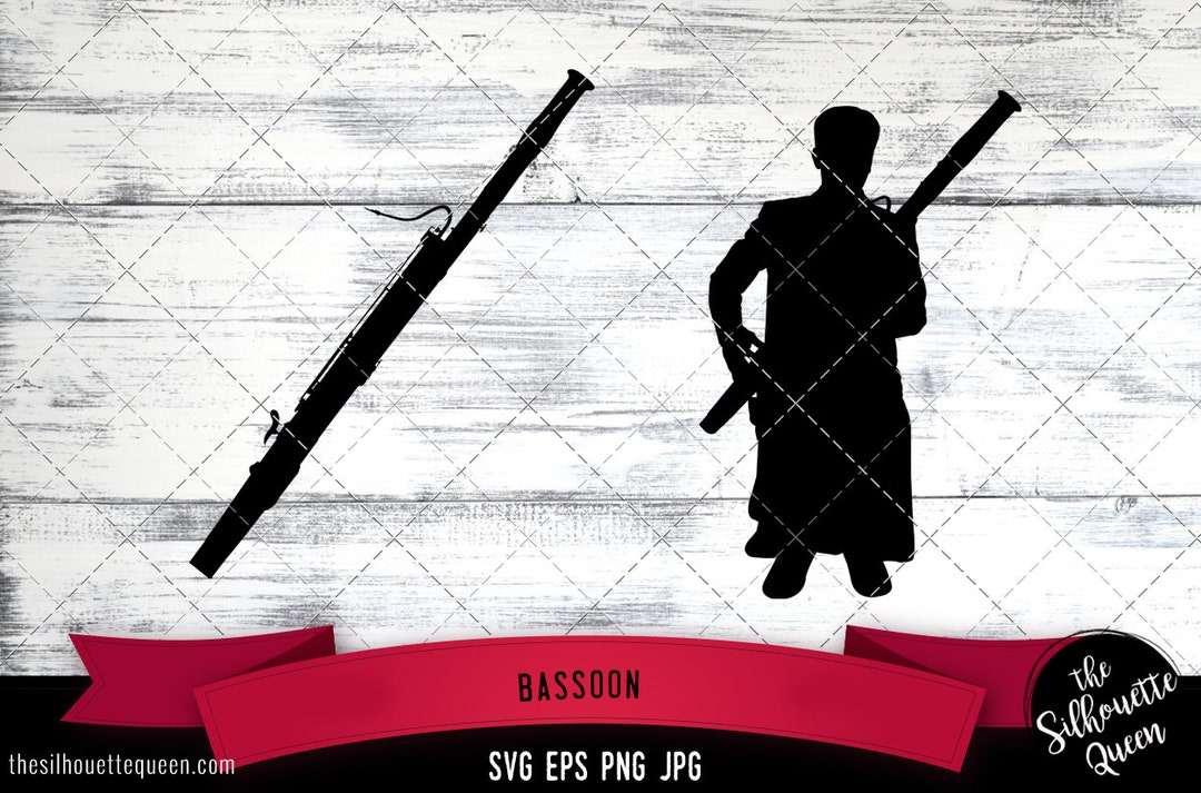 Bassoon Silhouette Vector | Bassoon SVG | Clipart | Graphic | Cutting ...