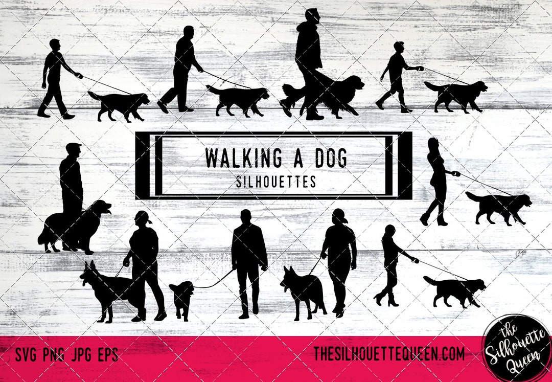 Walking a Dog Svg, Dog Svg, Dog Monogram Svg, Dog Svg Files Cricut, Dog ...