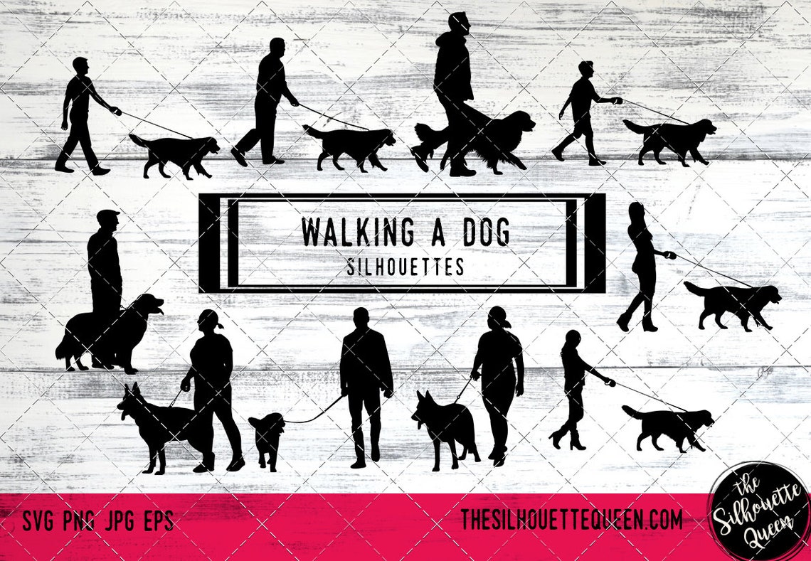 Walking a Dog Svg Dog Svg Dog Monogram Svg Dog Svg Files - Etsy