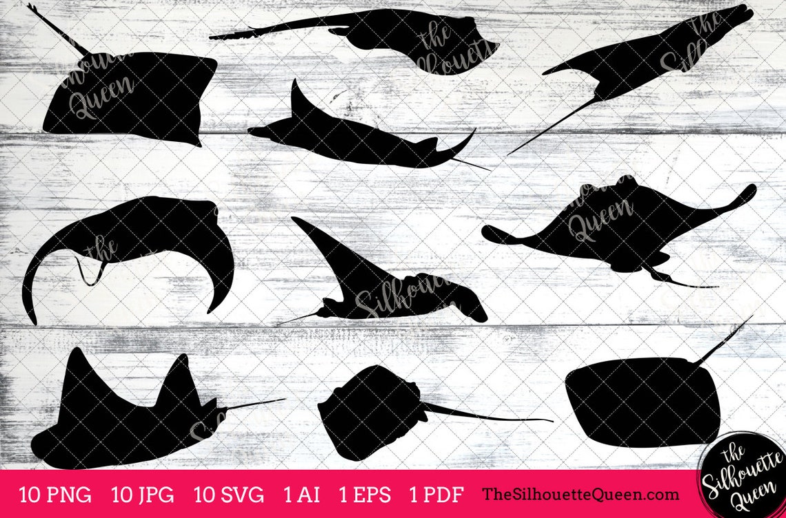 Fishing SVG Manta Ray Fish SVG Ray Fish Cut File for Cricut | Etsy