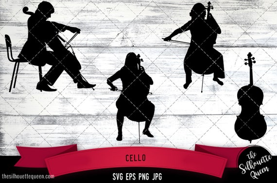Cellist Silhouette