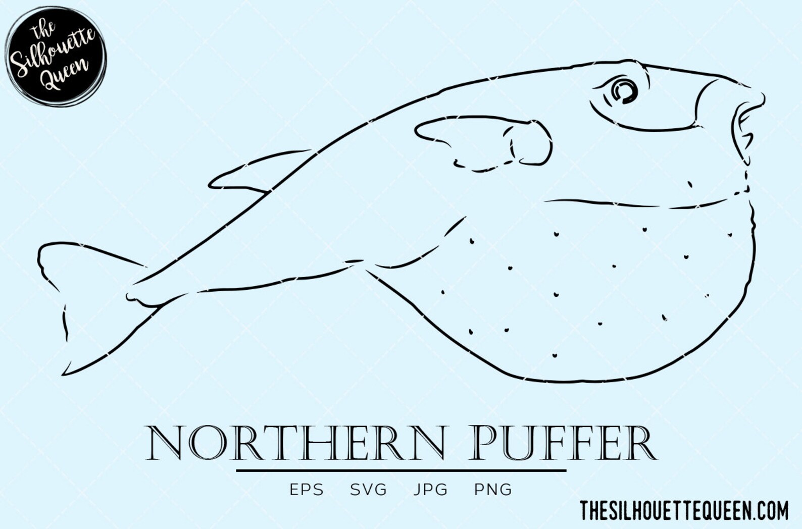 Northern Puffer Svg Salt Water Fish Svg Marine Svg Aquatic - Etsy
