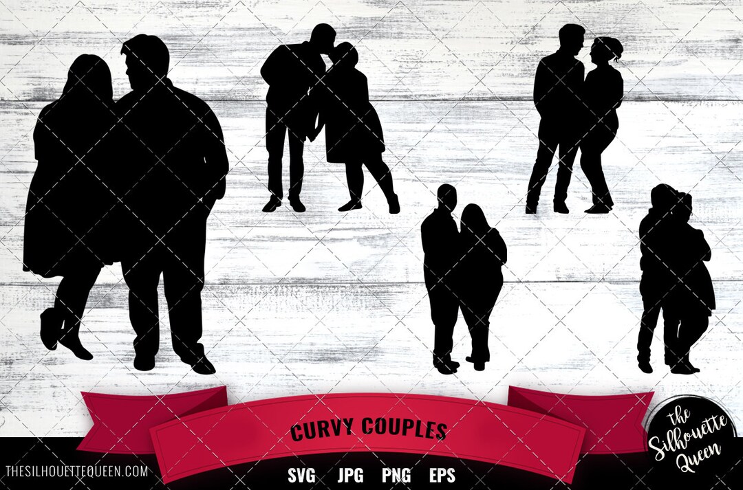 Curvy | Chubby |heavy Couples 2 Svg, Cut Svg Files for Silhouette Cameo ...