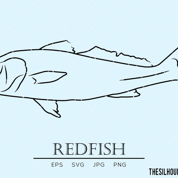 Redfish Svg - Etsy