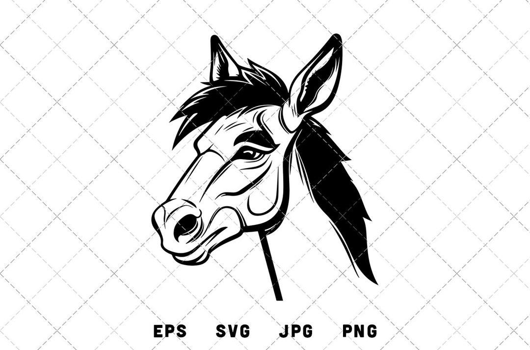 Mule Mascot Graphics - JPG, SVG, PNG - Digital Download With Commercial ...