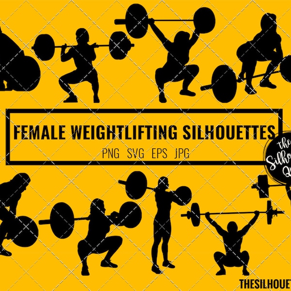 Girl Weightlifting Svg - Etsy