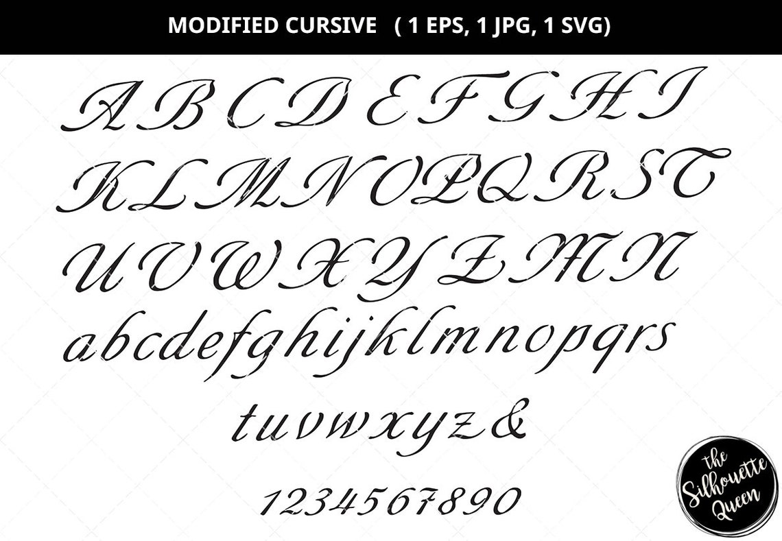 Modified Cursive Svg, Calligraphy Svg, Handwriting Svg, Capital Letters ...