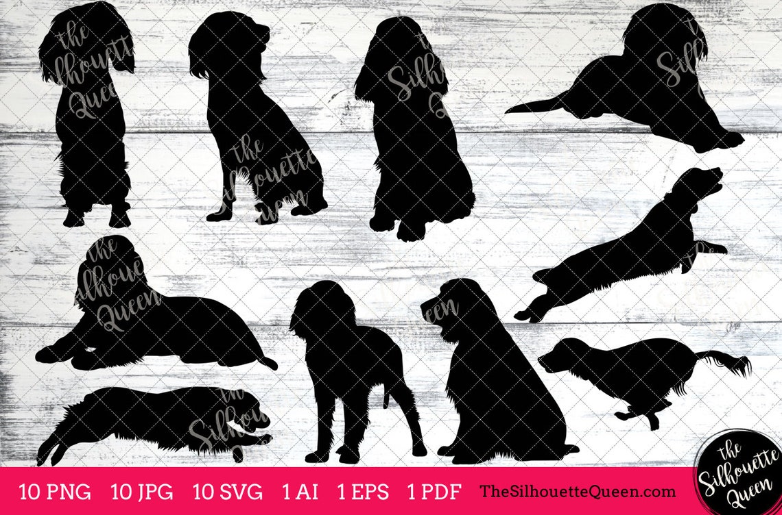 English Springer Spaniel Dog Svg, Dog Svg, Dog Monogram Svg, Dog Svg ...