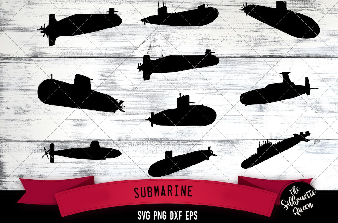 Submarine Svg File, Military Navy Svg Cut File, Silhouette Studio ...