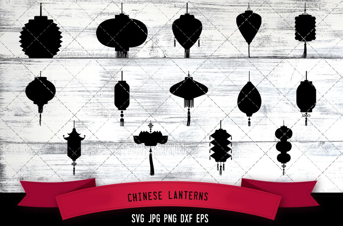 Chinese Lanterns Svg Lantern Festival Svg Spring Festival - Etsy